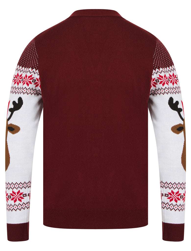 Men's Rudolphs Cardi Wallpaper Print Novelty Knitted Christmas Cardiga – Tokyo Laundry