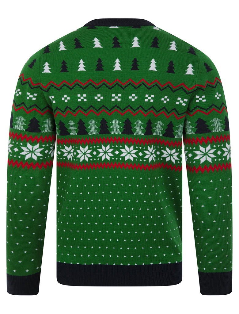 Men's Deer Motif Novelty 3D Pom Pom Design Knitted Christmas Jumper in ...
