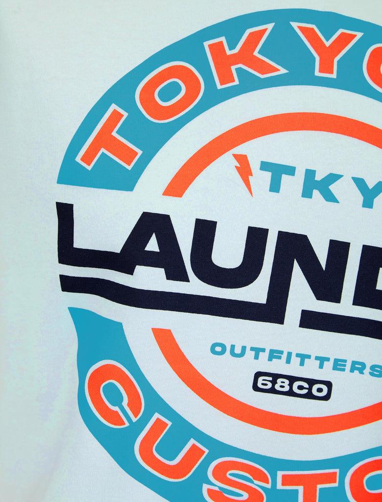 Tremper Motif Cotton Jersey T-Shirt in Ice Water - Tokyo Laundry