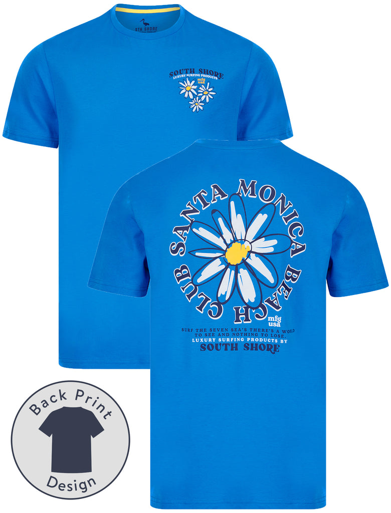 Stothard Reverse Print Motif Cotton Jersey T-Shirt in French Blue - So ...