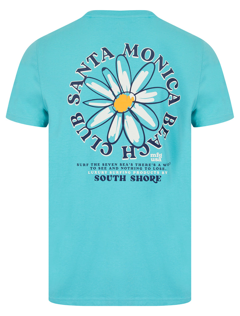 Stothard Reverse Print Motif Cotton Jersey T-Shirt in Porcelain Turq ...
