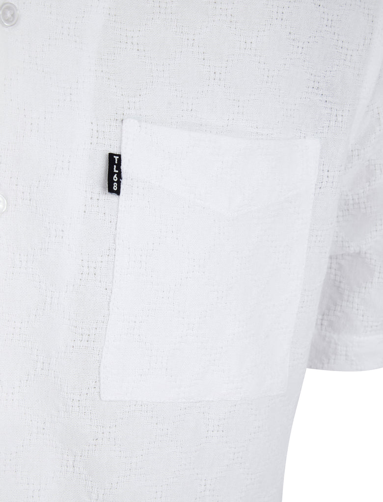 Alvaro Lightweight Cotton Short Sleeve Cuban Collar Summer Shirt in Sn ...