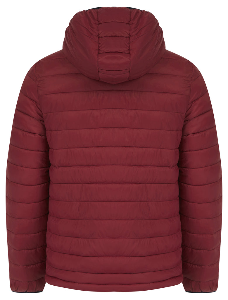 Samoset Quilted Puffer Jacket with Hood in Ribbon Red - Tokyo Laundry