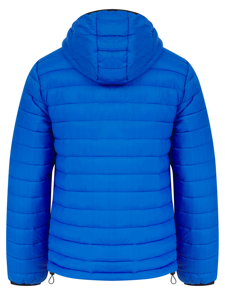 Samoset Quilted Puffer Jacket with Hood in French Blue - Tokyo Laundry