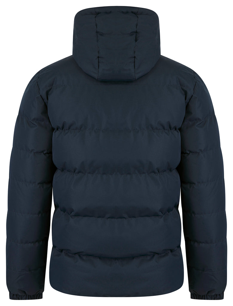 Takato Micro-Fleece Lined Quilted Puffer Jacket with Hood in Sky Capta ...