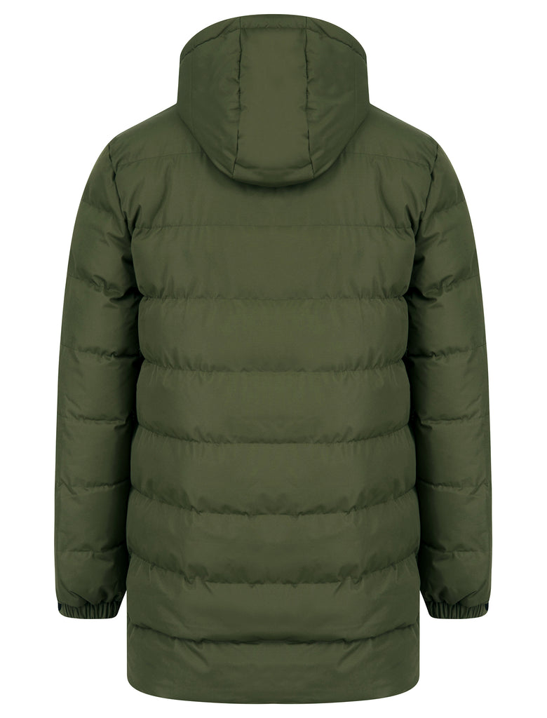 Taffy Micro-Fleece Lined Quilted Puffer Jacket with Hood in Khaki- Tok ...