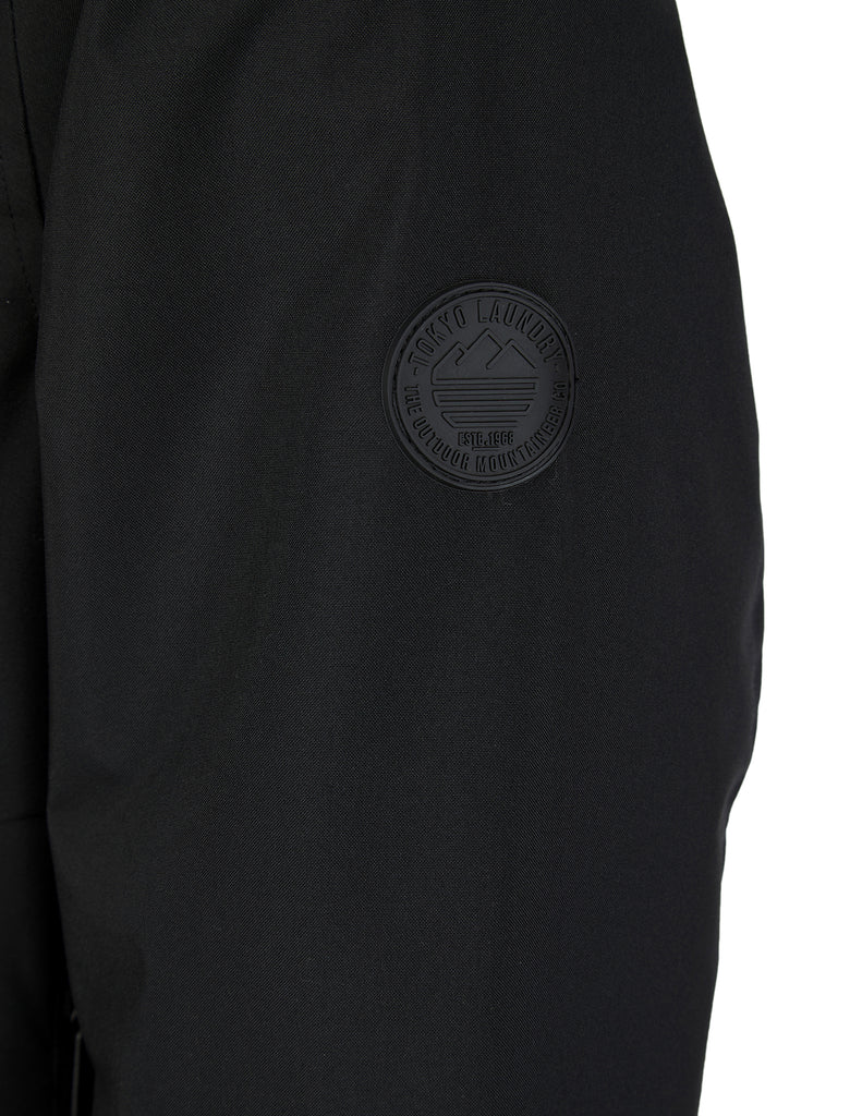 Lachlan Lightweight Windbreaker Jacket with Hood in Jet Black - Tokyo ...