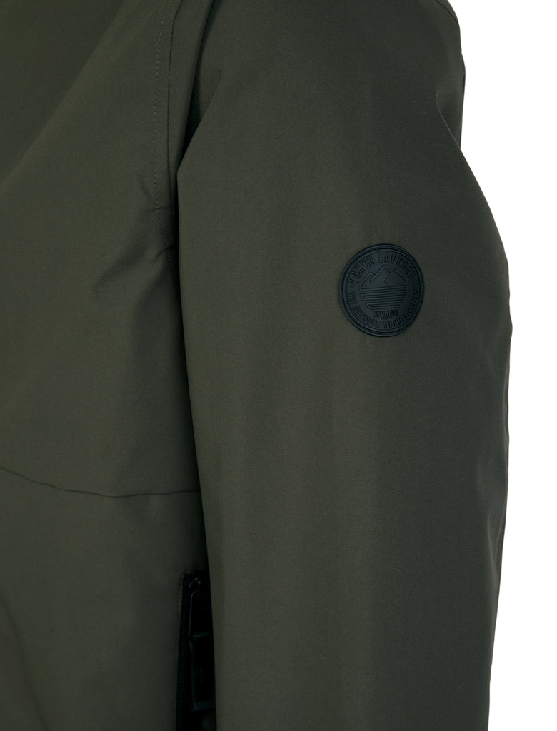 Lachlan Lightweight Windbreaker Jacket with Hood in Khaki - Tokyo Laun ...