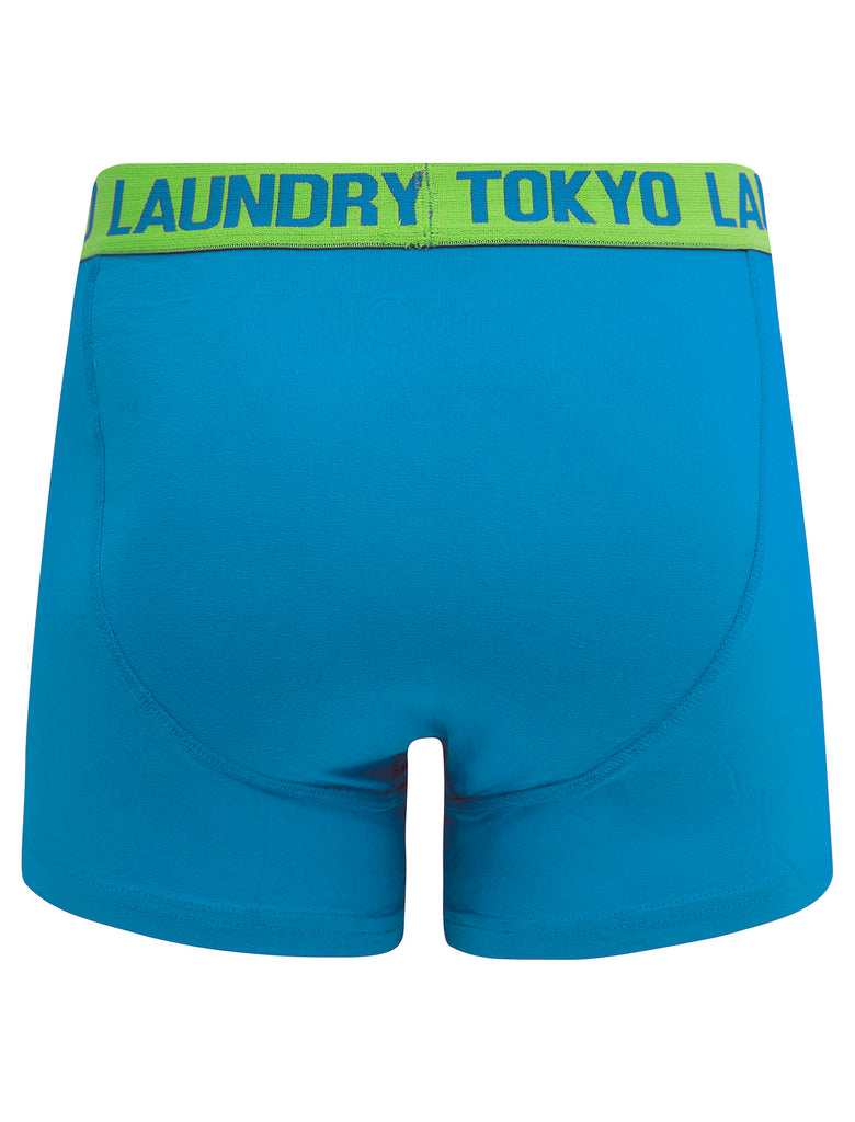 Whitehead (2 Pack) Boxer Shorts Set in Diva Blue / Titanite - Tokyo La ...