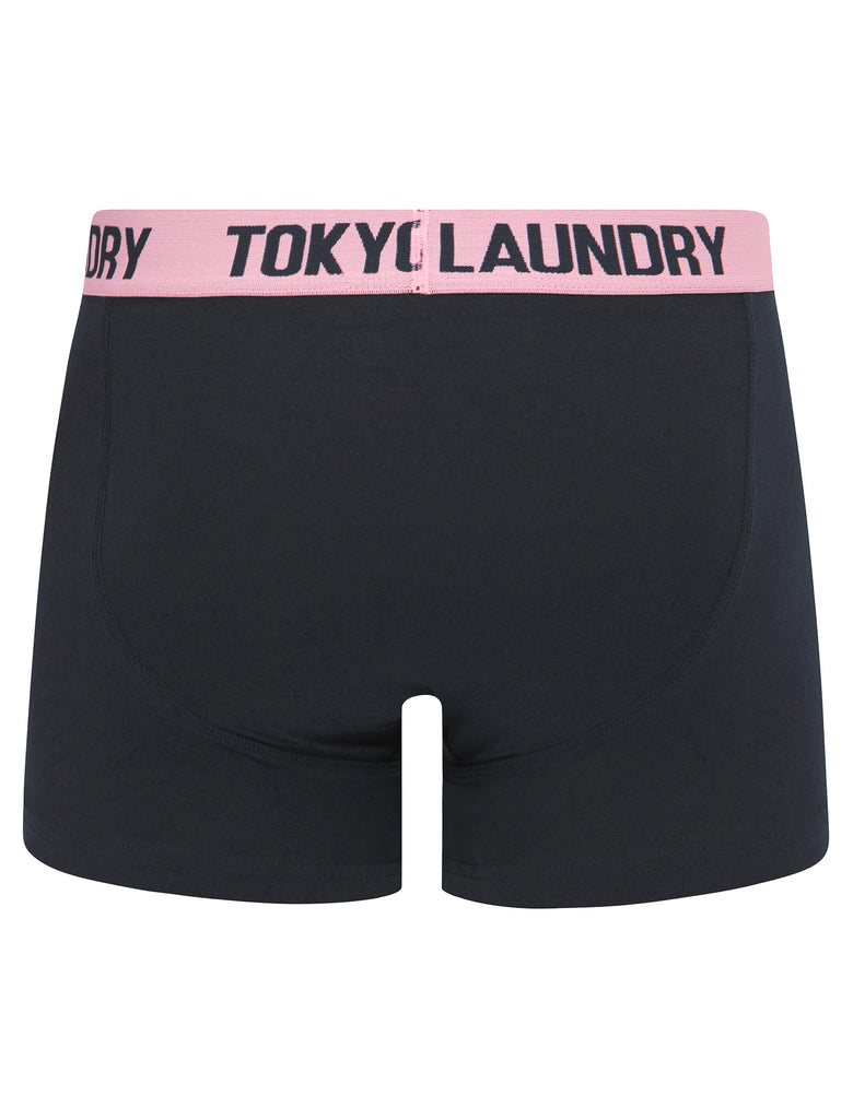 Whitehead (2 Pack) Boxer Shorts Set in Moonlite Mauve / Sky Captain Na ...