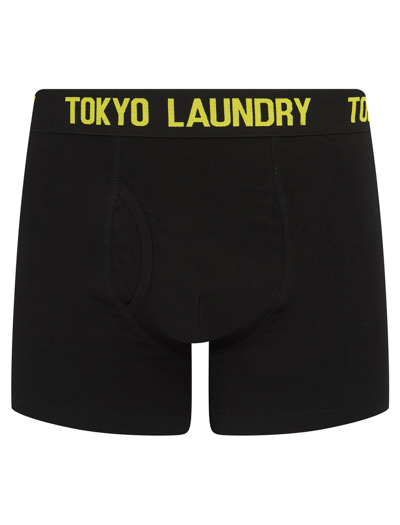 Brooks (2 Pack) Boxer Shorts Set in Blazing Yellow / Light Grey Marl ...