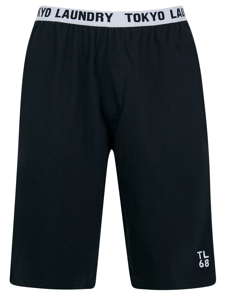 Emre Cotton Jersey Lounge Shorts with Elastic Waist in Jet Black - Tok ...