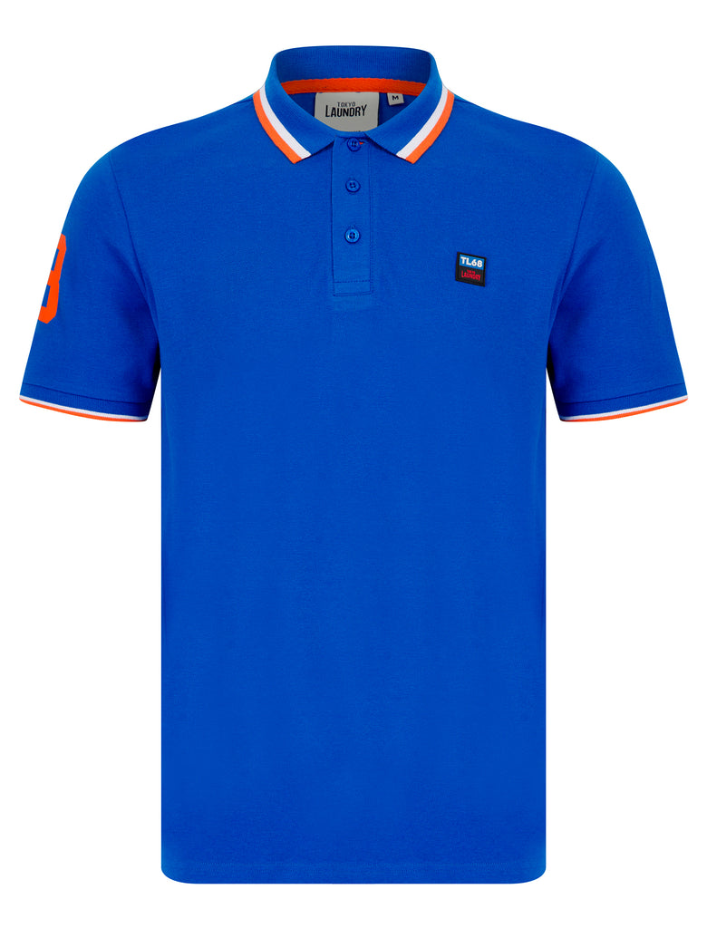 Subverse Cotton Pique Polo Shirt in Jet Blue - Tokyo Laundry