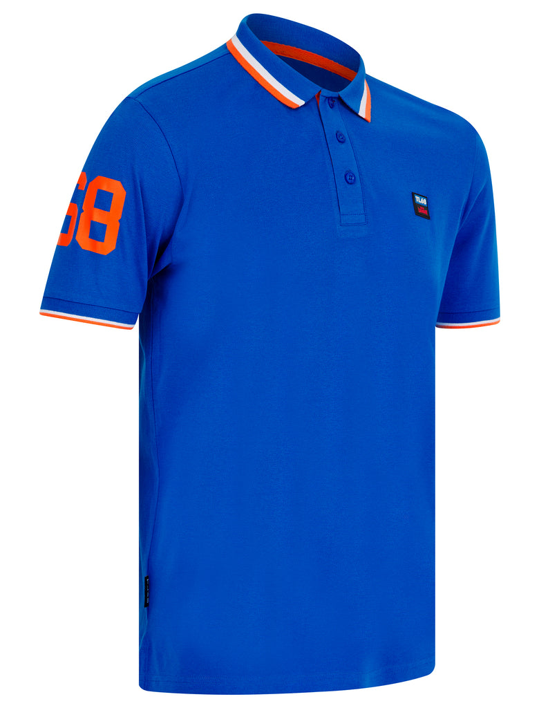 Subverse Cotton Pique Polo Shirt in Jet Blue - Tokyo Laundry