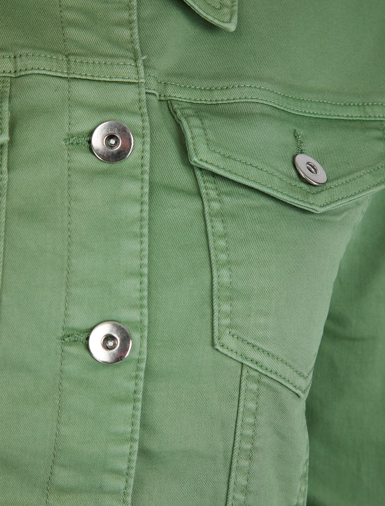 Feather Women's Stretch Cotton Denim Jacket in Green Bay - Amara Reya ...