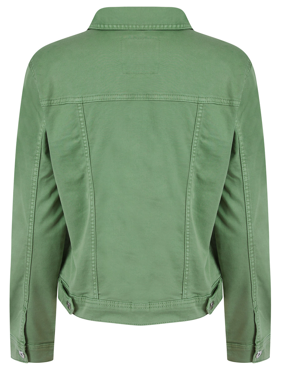 Feather Women's Stretch Cotton Denim Jacket in Green Bay - Amara Reya ...