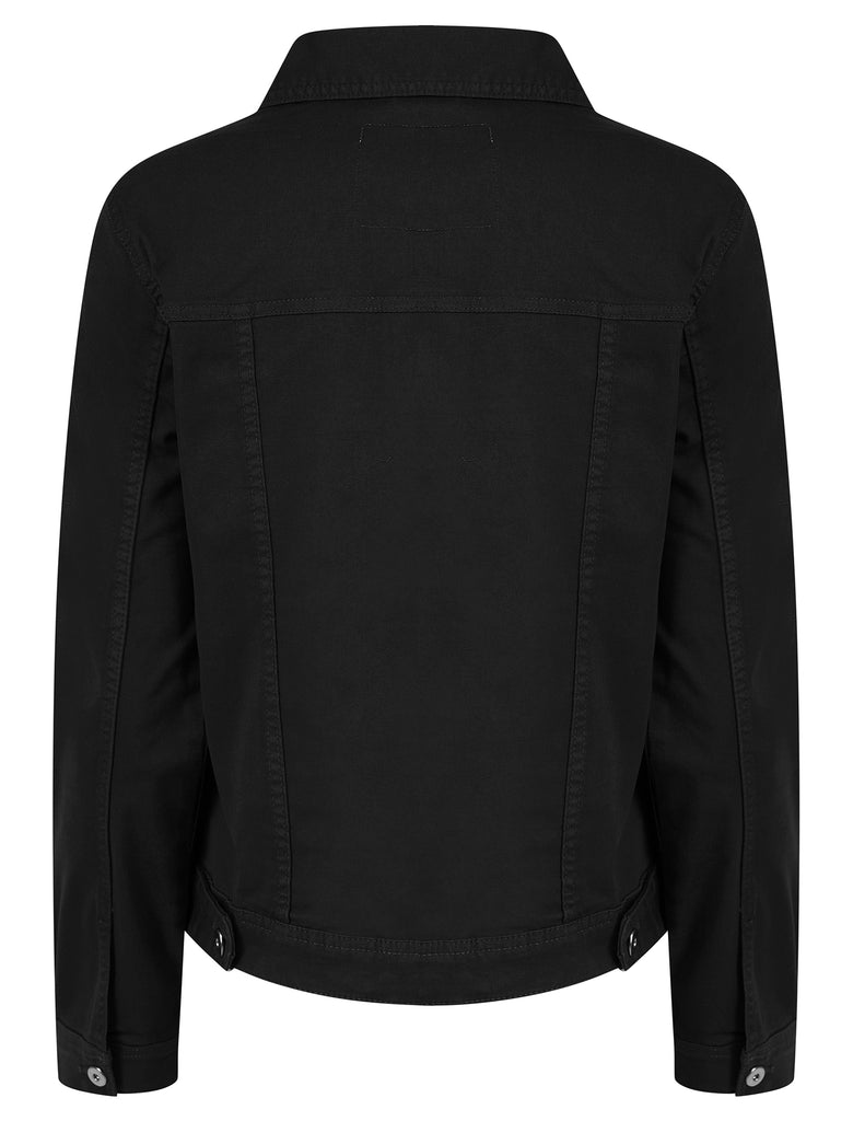 Feather Women's Stretch Cotton Denim Jacket in Jet Black - Amara Reya ...