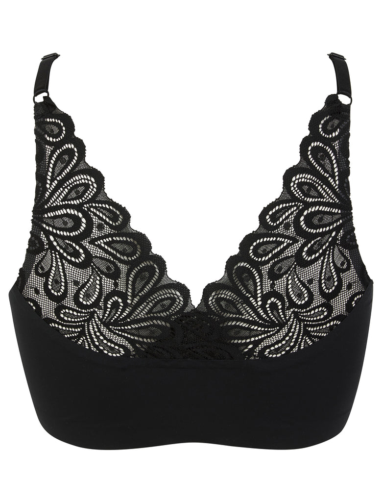Lola Non-Wired Soft Padded Lace Texture (2 Pack) Sports Style Bra Set ...