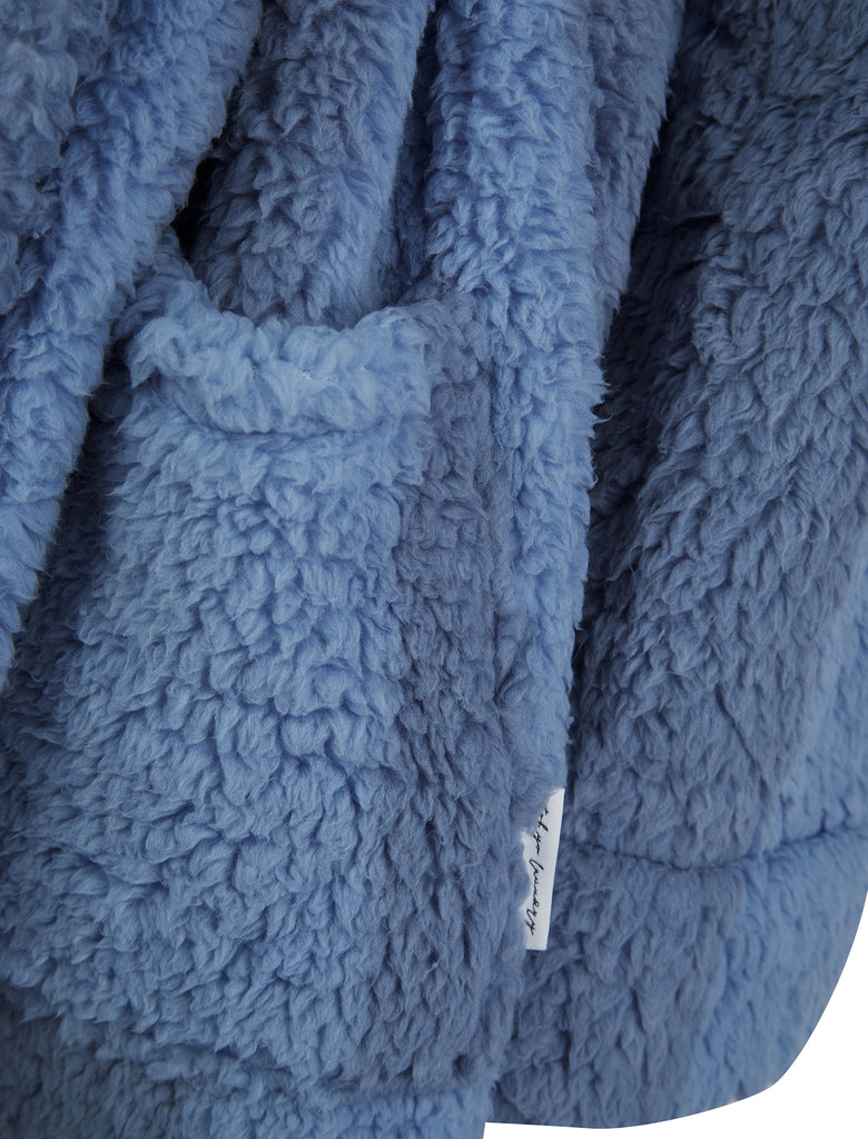 Women's Isla Striped Soft Fleece Tie Robe Dressing Gown with Hood in M ...