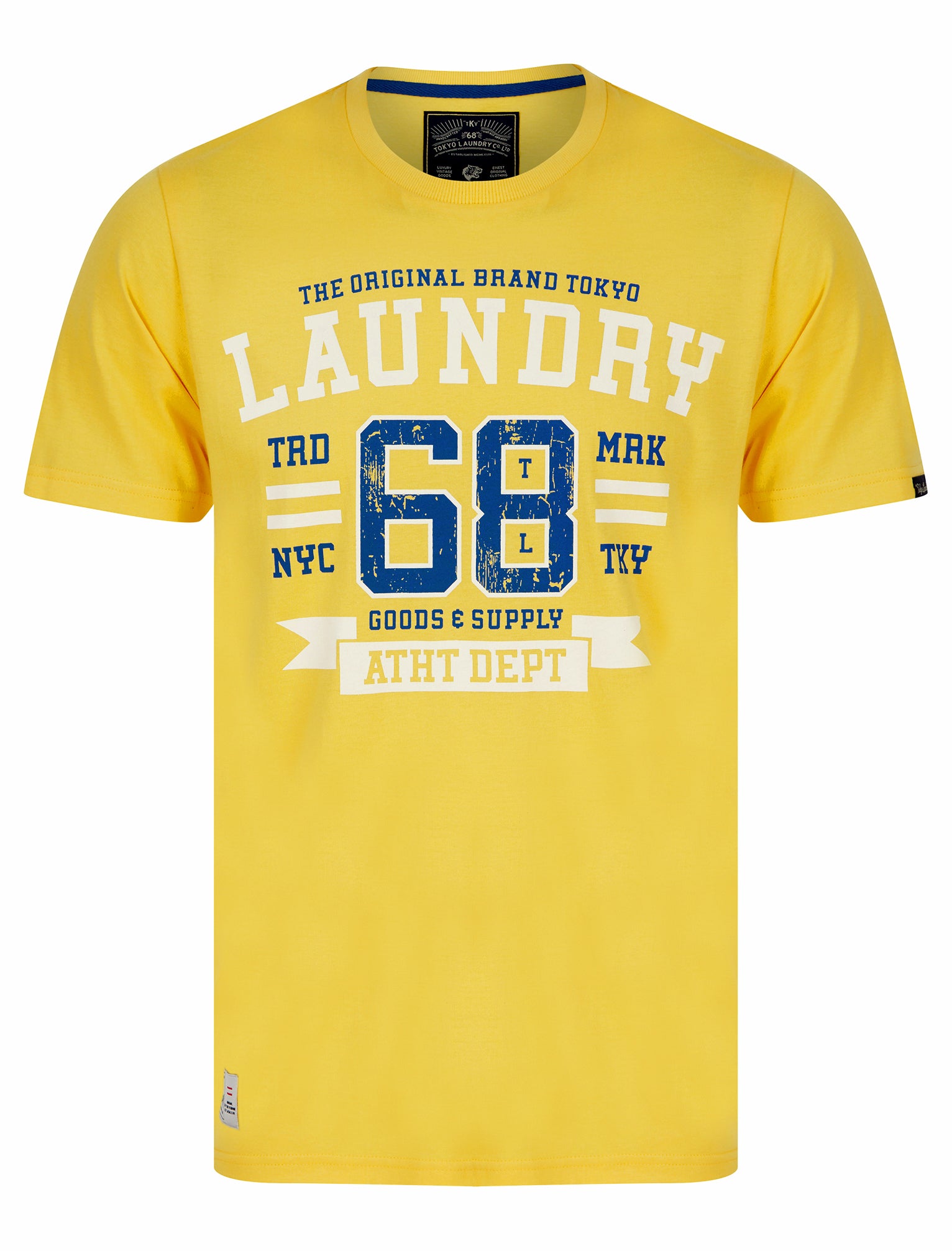 Squad Motif Cotton Jersey T-Shirt in Mimosa Yellow - Tokyo Laundry