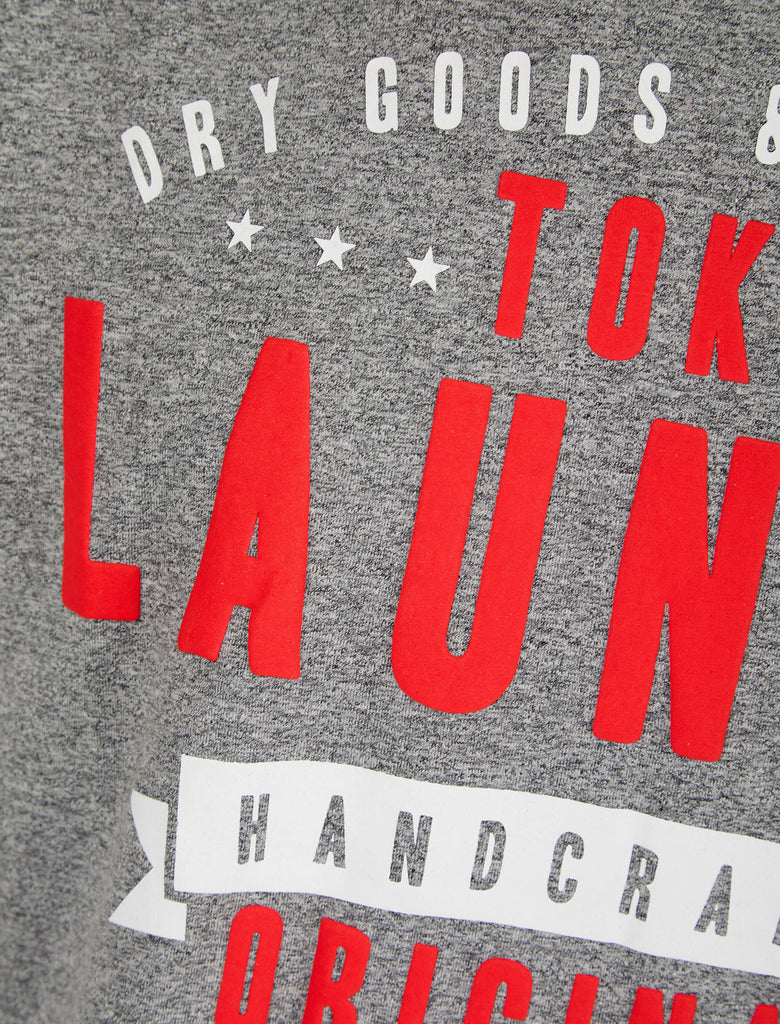 Imperium Motif Cotton Jersey Grindle T-Shirt in Light Grey - Tokyo Lau ...