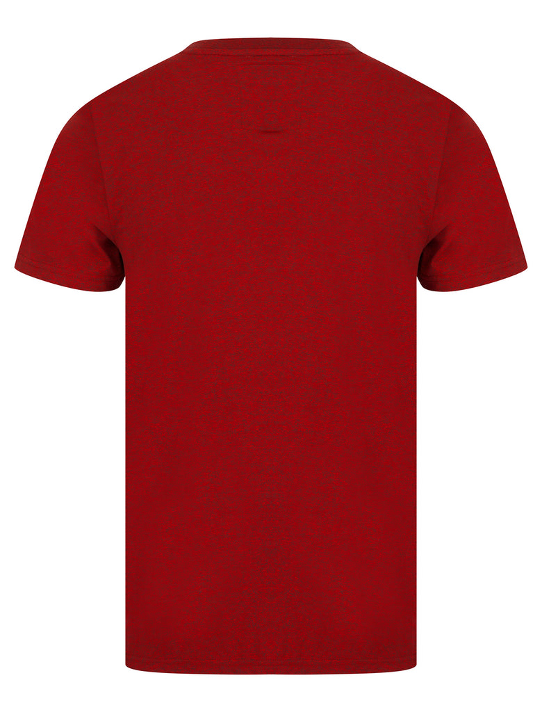Shaker Motif Cotton Jersey Grindle T-Shirt in Dark Red - Tokyo Laundry