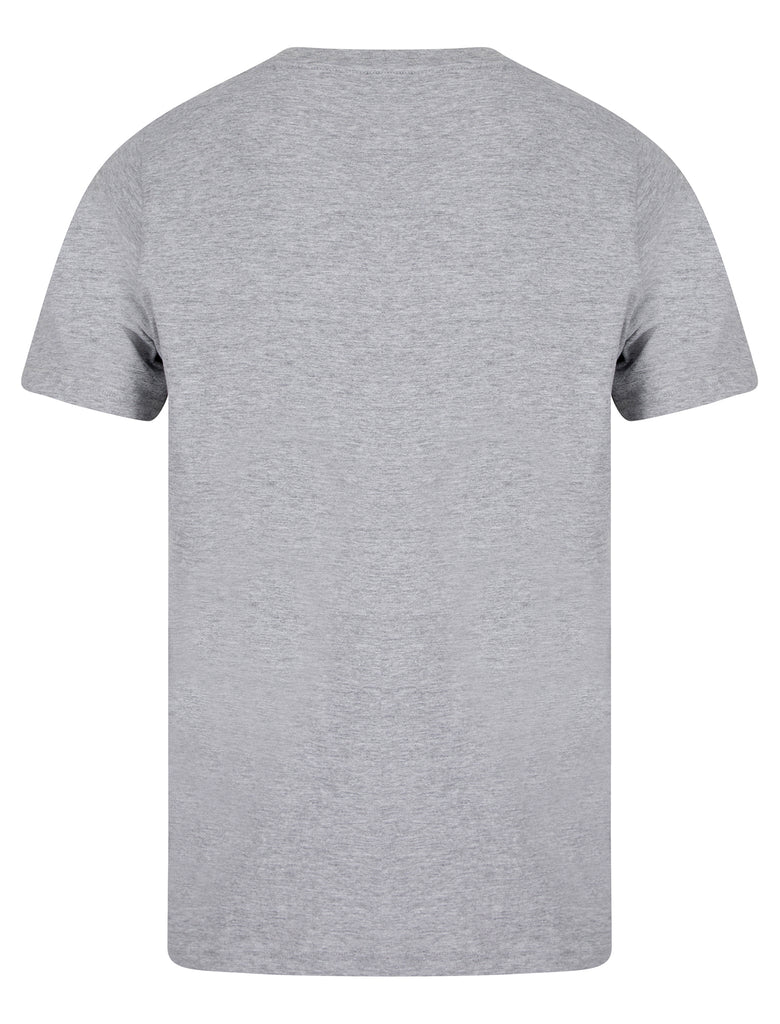 Spectre (5 Pack) Crew Neck Cotton T-Shirts in Light Grey Marl / Sky Ca ...