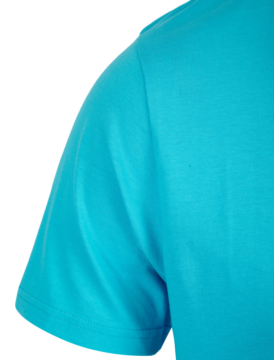 Spectre (5 Pack) Crew Neck Cotton T-Shirts in Light Grey Marl / Sky Ca ...