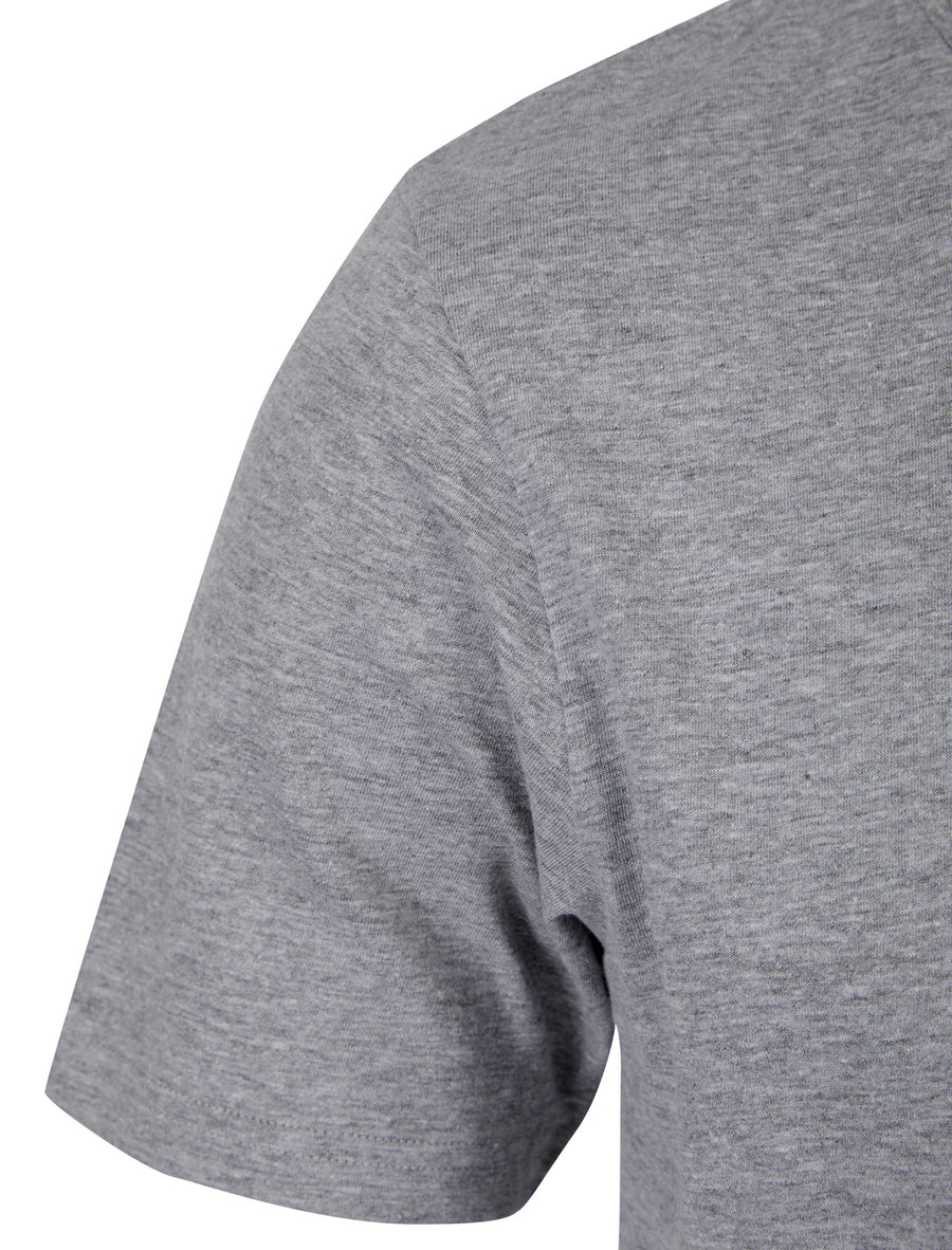 Spectre (5 Pack) Crew Neck Cotton T-Shirts in Light Grey Marl / Sky Ca ...