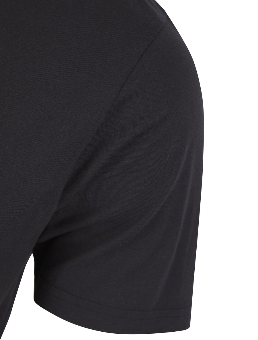 Spectre (5 Pack) Crew Neck Cotton T-Shirts in Black / Light Grey Marl ...