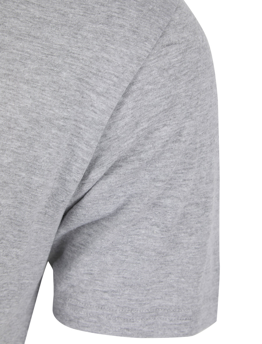 Spectre (5 Pack) Crew Neck Cotton T-Shirts in Black / Light Grey Marl ...