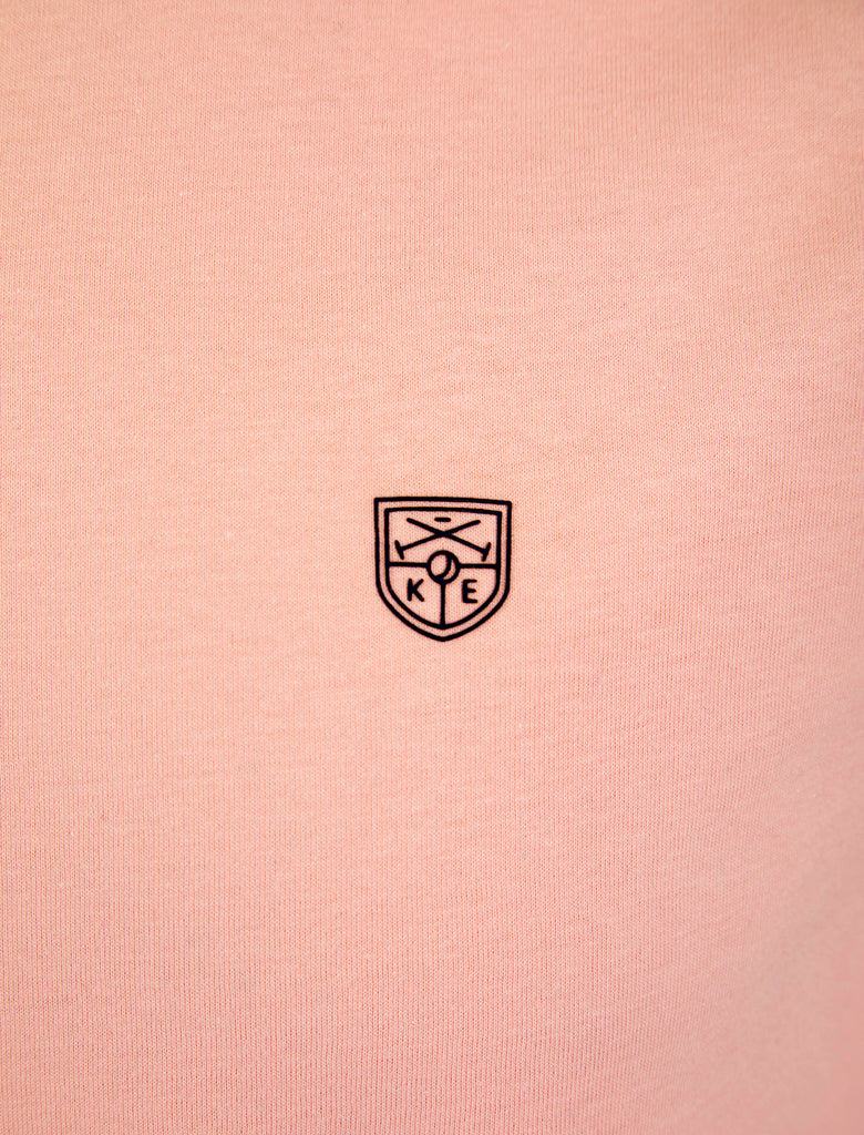 Westport Cotton Jersey Crew Neck Ringer T-Shirt in Rose Shadow - Kensi ...