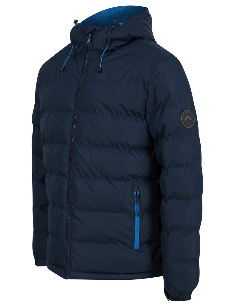 Tacito Micro-Fleece Lined Quilted Puffer Jacket with Hood in Sky Capta ...