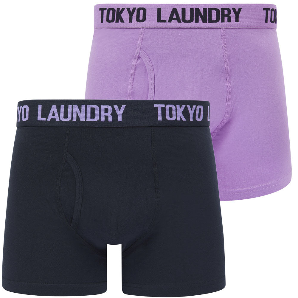 Lumber 2 (2 Pack) Boxer Shorts Set in Viola Lilac / Sky Captain Navy ...