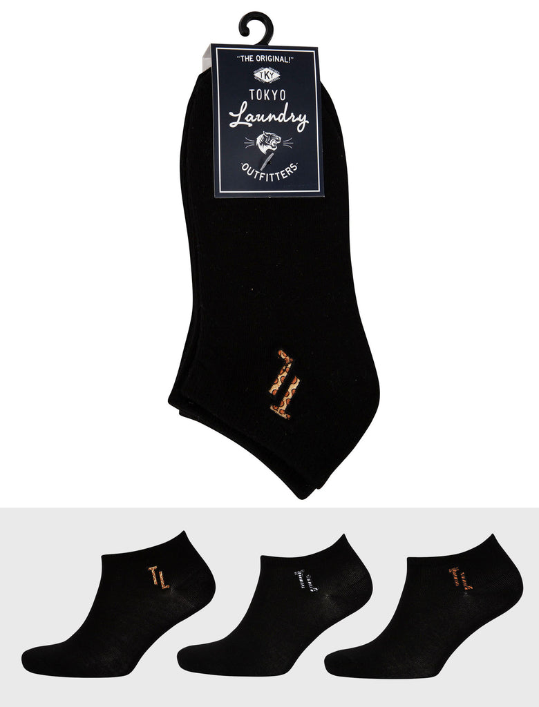 Animal (3 Pack) Cotton Rich Trainer Socks in Giraffe / Tiger / Zebra ...
