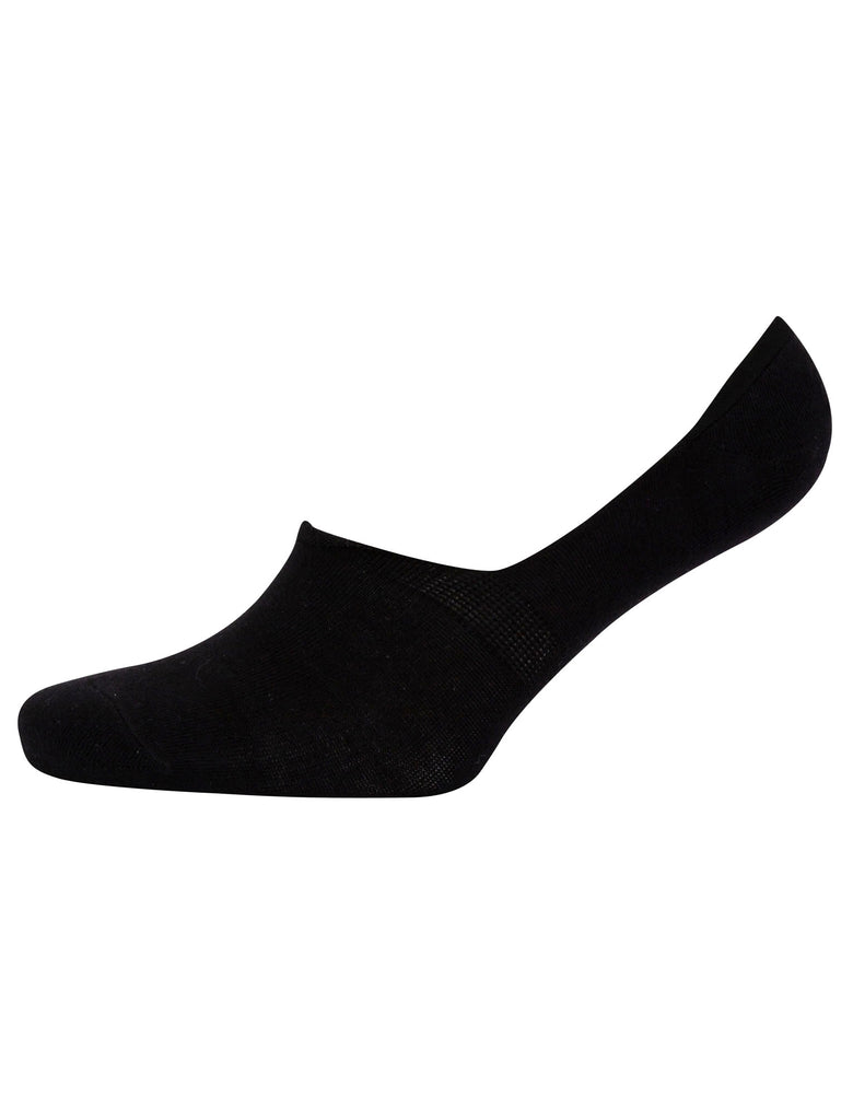 Liner Crowe (3 Pack) Basic Cotton Rich Footsie Socks in Black - Tokyo ...