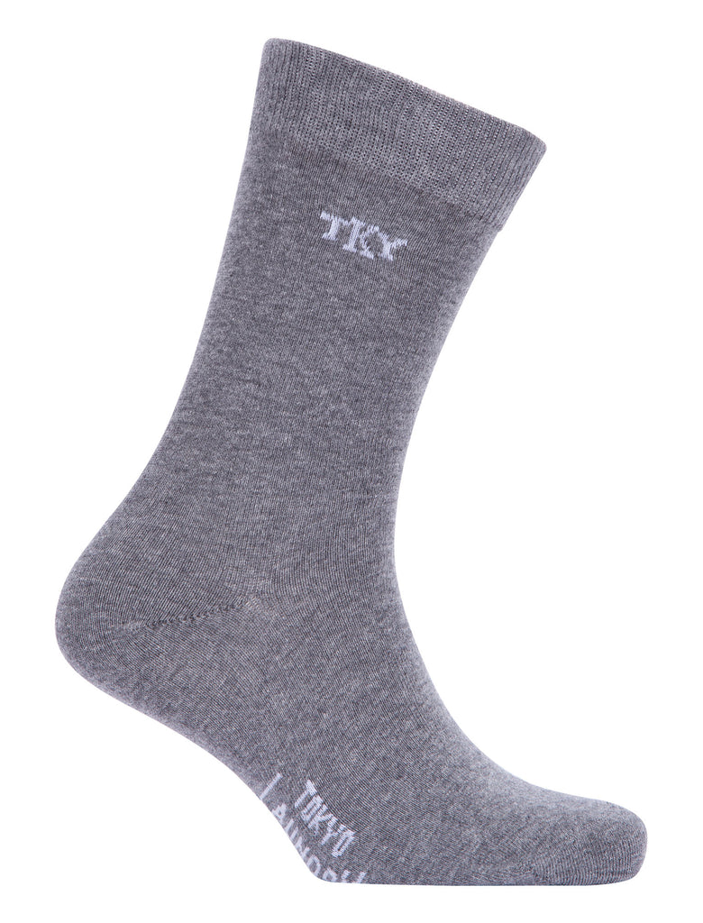 Daintree (5 Pack) Cotton Rich Multi-Coloured Assorted Socks in Mid Gre ...