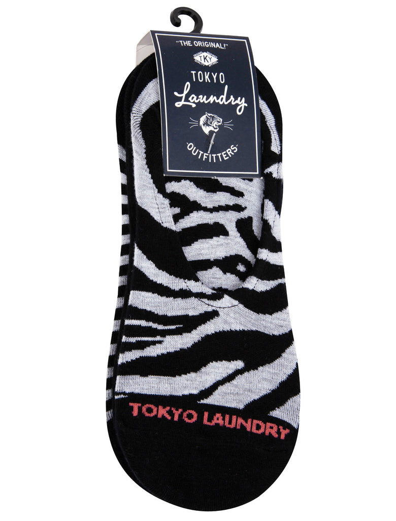 Liner Rapunzel (3 Pack) Assorted Cotton Rich Footsie Socks in Zebra ...
