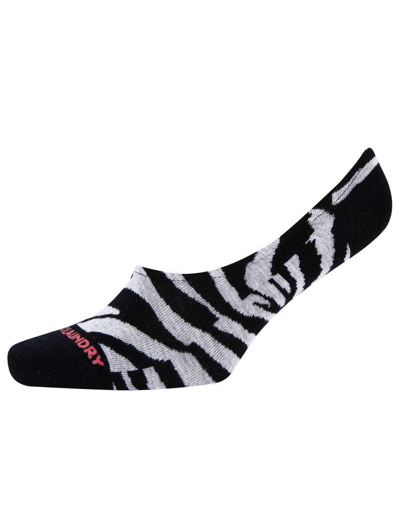 Liner Rapunzel (3 Pack) Assorted Cotton Rich Footsie Socks in Zebra ...