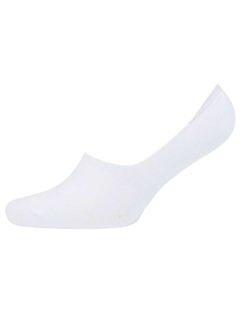 Liner Crowe (3 Pack) Basic Cotton Rich Footsie Socks in White / Grey M ...