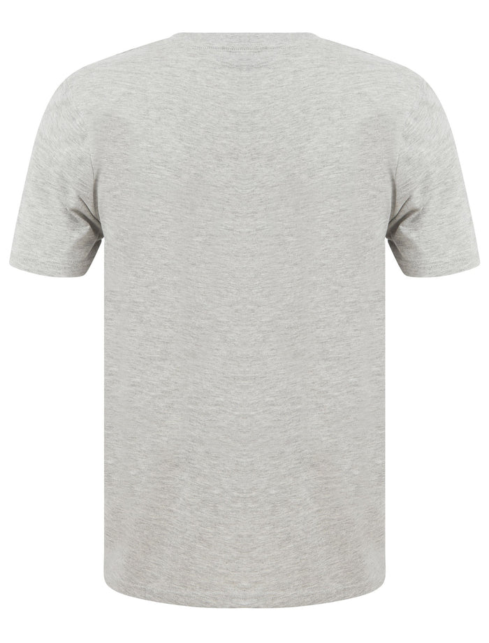 Spectre (5 Pack) Crew Neck Cotton T-Shirts in Black / Light Grey Marl ...