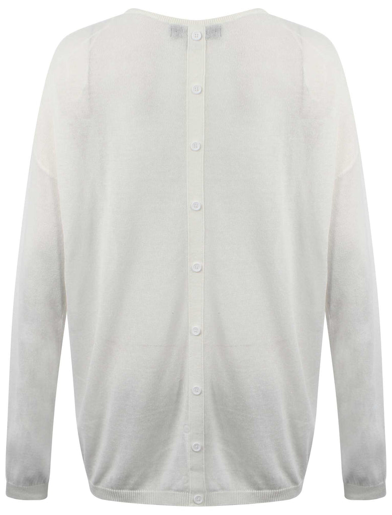 Amara Reya Wisteria white lightweight jumper – Tokyo Laundry