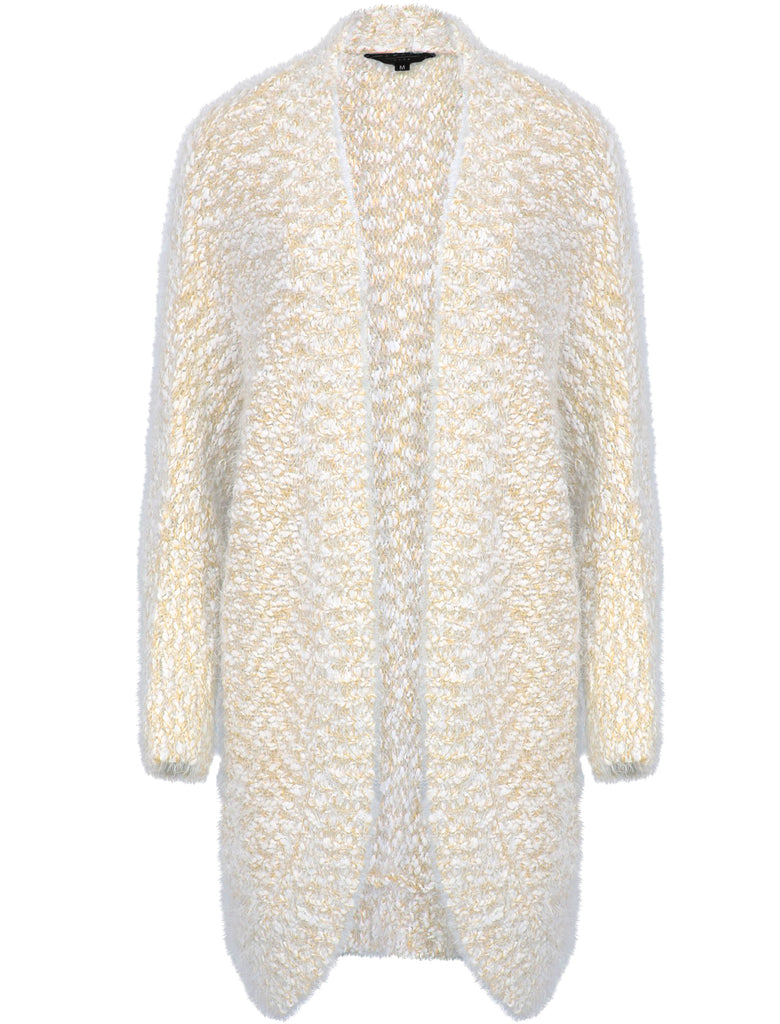 Bloom Popcorn Yarn Longline Cocoon Cardigan in Angel Wing - Amara Reya ...