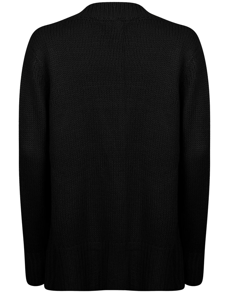 Daisy Waterfall Soft Knitted Cardigan in Black - Amara Reya – Tokyo Laundry