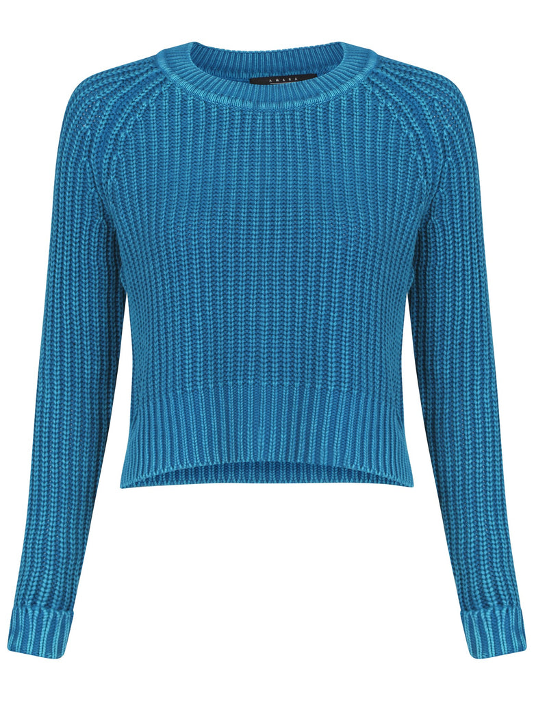 Womens Amara Reya Fern Crew Neck Jumper in Ocean Depths – Tokyo Laundry