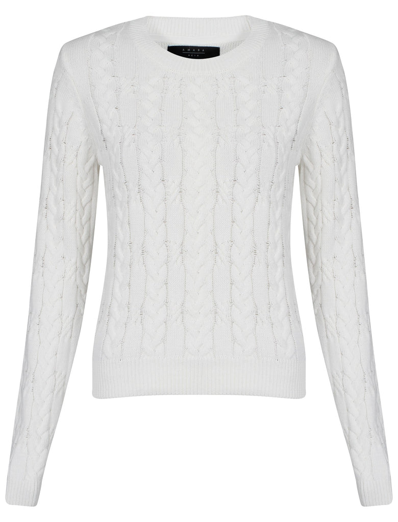 Womens Amara Reya Fuchsia Crew Neck Jumper in Ivory – Tokyo Laundry