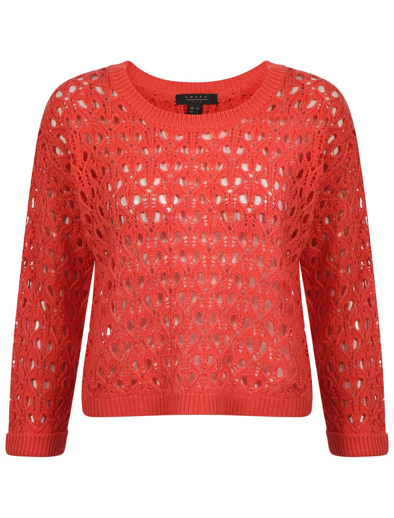 Amara Reya Jerry orange lace knit jumper – Tokyo Laundry