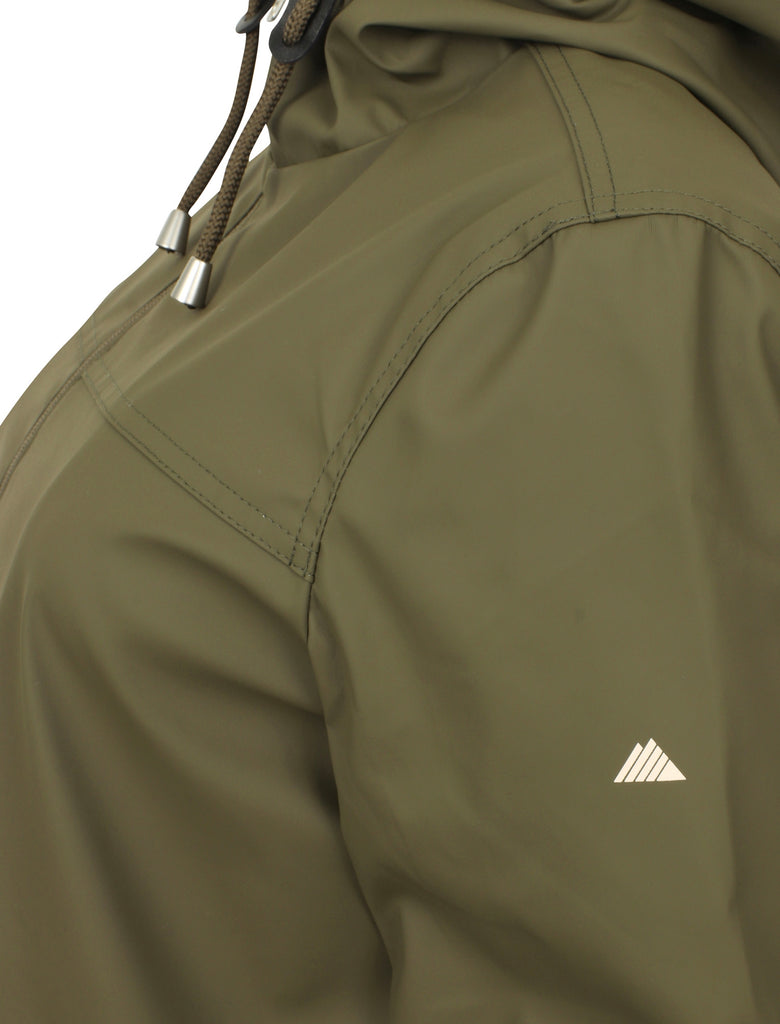 Hemp Sherpa Lined Shower Resistant Rain Coat in Amazon Khaki - Norther ...