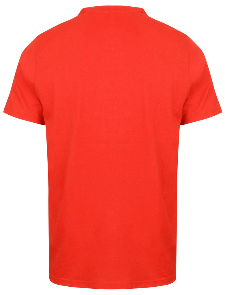 Clancy Basic Cotton Crew Neck T-Shirt In Ribbon Red - South Shore ...