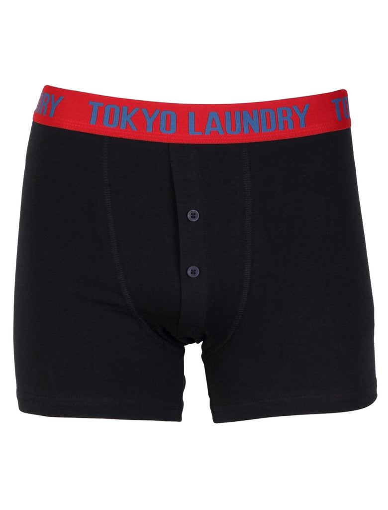 Bond ( 2 Pack) Boxer Shorts Set in Navy / Ocean - Tokyo Laundry